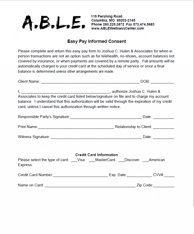Easy Pay Informed Consent Pic | A.B.L.E.